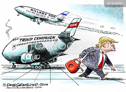 Trump Airplane Cartoons and Comics - funny pictures from CartoonStock
