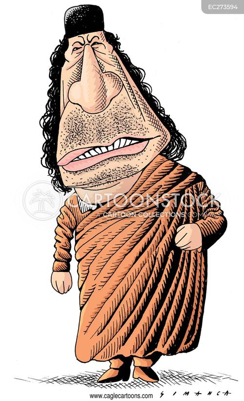 Crazy Gaddafi Cartoons and Comics - funny pictures from CartoonStock