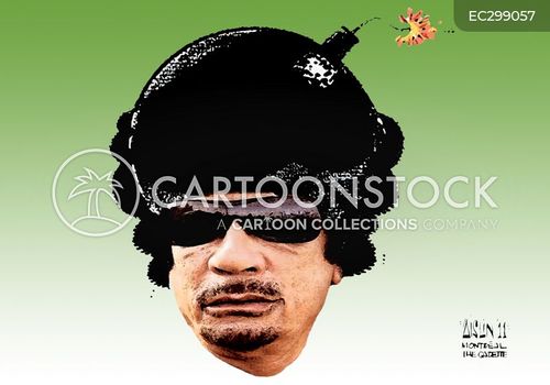 Crazy Gaddafi Cartoons and Comics - funny pictures from CartoonStock