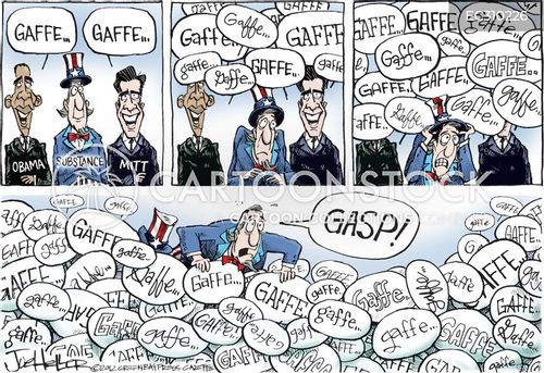Political Faux Pas Cartoons and Comics - funny pictures from CartoonStock