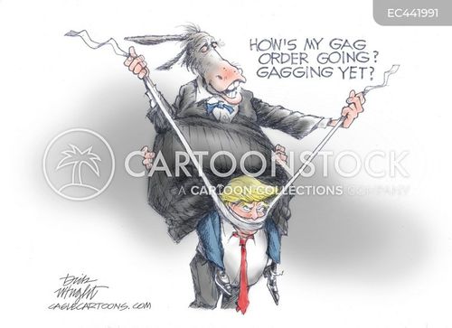 Biden Gag Order Cartoons and Comics - funny pictures from CartoonStock
