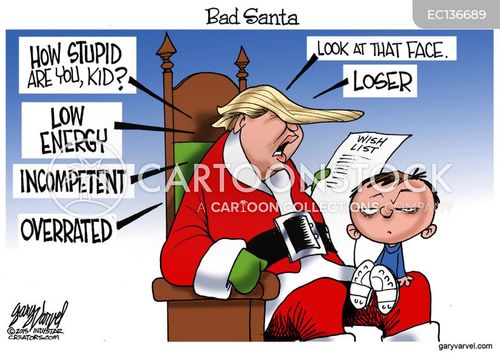 Santa's Mishandling Cartoons and Comics - funny pictures from CartoonStock