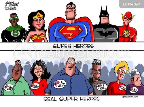Election Heroism Cartoons and Comics - funny pictures from CartoonStock