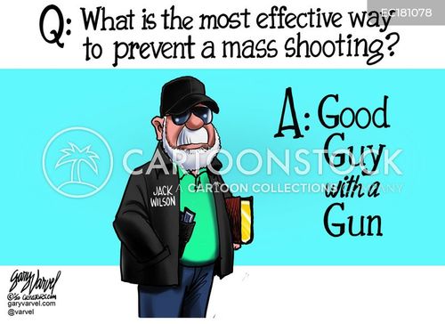 Preventing Shootings Cartoons and Comics - funny pictures from CartoonStock