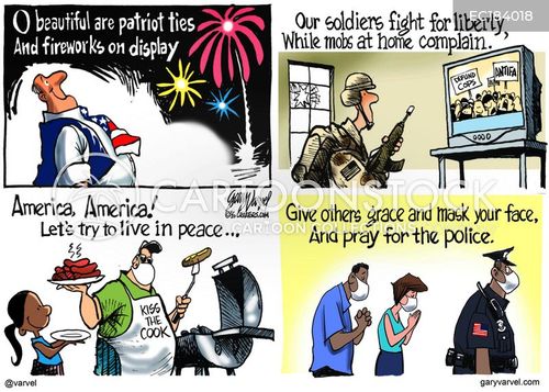 Patriotic Fireworks Cartoons and Comics - funny pictures from CartoonStock