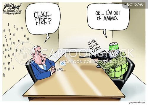 Ceasefire Violation Cartoons and Comics - funny pictures from CartoonStock