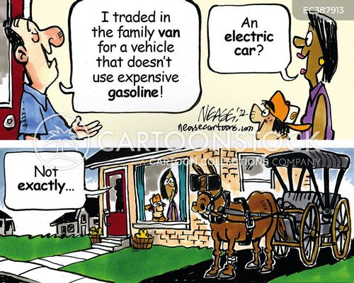 Gas-electric Car Cartoons and Comics - funny pictures from CartoonStock