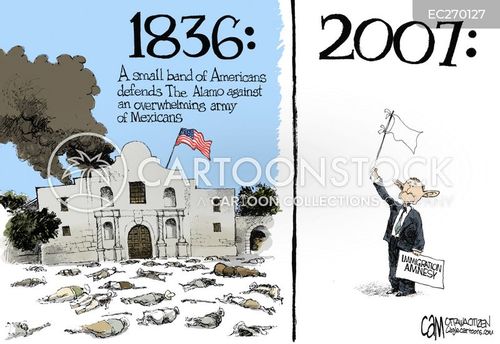 Crossing The Border Cartoons and Comics - funny pictures from CartoonStock