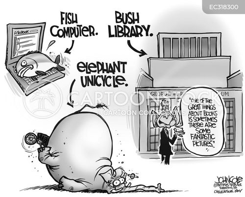 George Bush Library Cartoons and Comics - funny pictures from CartoonStock