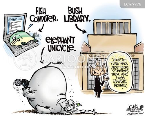 George Bush Library Cartoons and Comics - funny pictures from CartoonStock