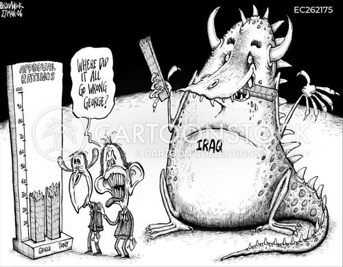 Bush Popularity Cartoons and Comics - funny pictures from CartoonStock
