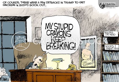Bush Book Cartoons and Comics - funny pictures from CartoonStock