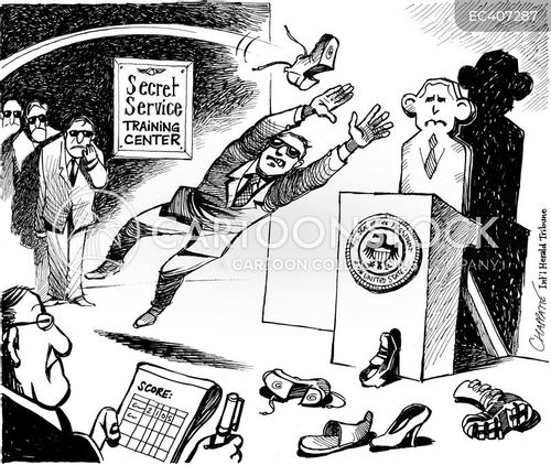 Shoe Attack Cartoons and Comics - funny pictures from CartoonStock