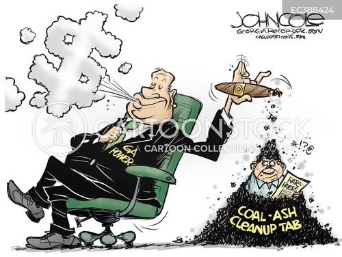 Coal Ash Cleanup Cartoons and Comics - funny pictures from CartoonStock