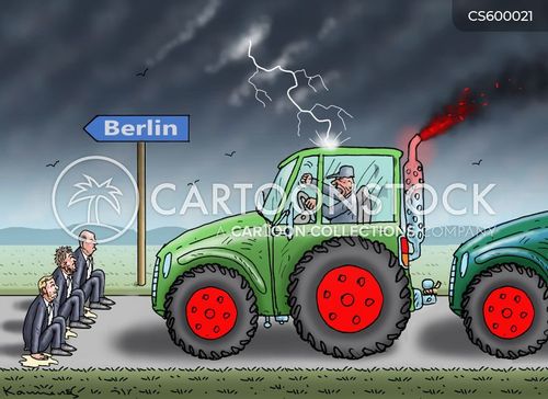 Tractor Protests Cartoons and Comics - funny pictures from CartoonStock