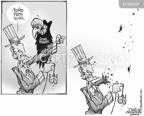 Terror Detainees Cartoons and Comics - funny pictures from CartoonStock