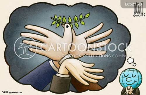 Peaceful World Cartoons and Comics - funny pictures from CartoonStock