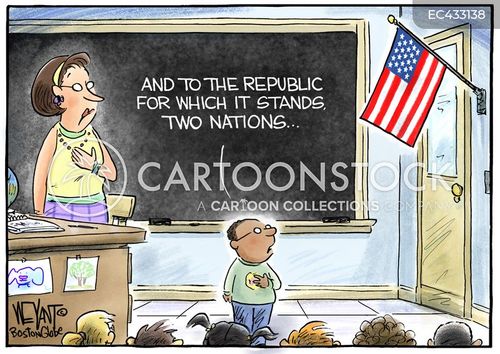 Us Allegiance Cartoons and Comics - funny pictures from CartoonStock