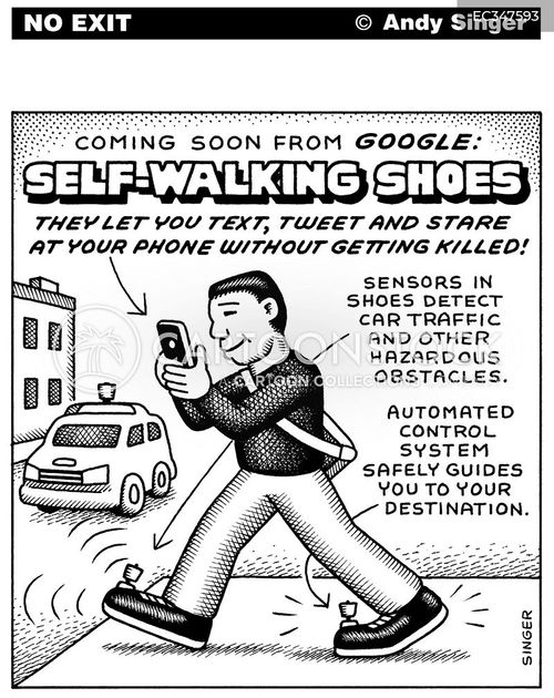 Self-walking Cartoons and Comics - funny pictures from CartoonStock