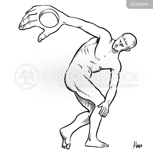 Discobolus Statue Cartoons and Comics - funny pictures from CartoonStock