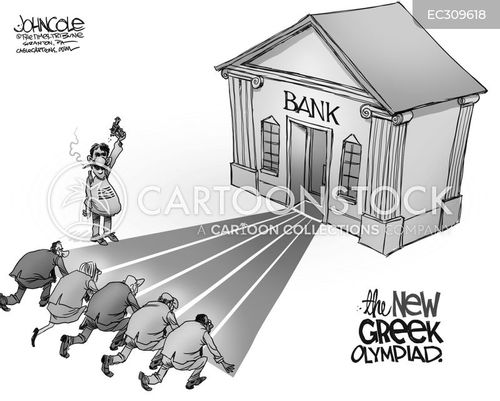 Banking Panic Cartoons and Comics - funny pictures from CartoonStock