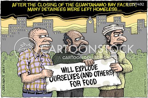 Guantanamo Transfers Cartoons and Comics - funny pictures from CartoonStock