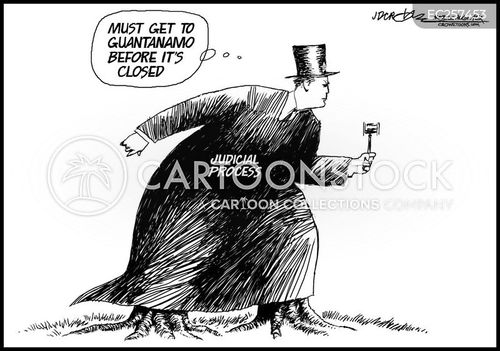 Gitmo Trials Cartoons and Comics - funny pictures from CartoonStock