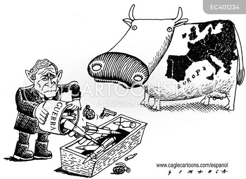 Guerra Bush Europa Cartoons and Comics - funny pictures from CartoonStock