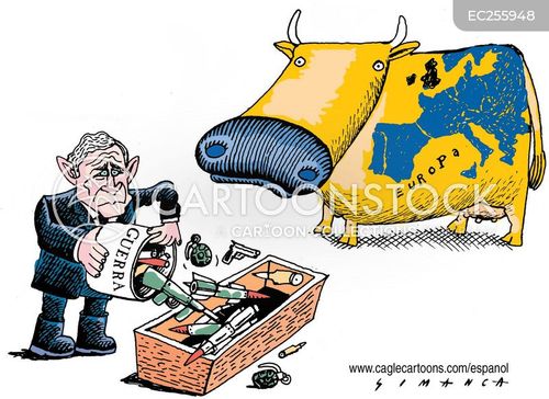 Guerra Bush Europa Cartoons and Comics - funny pictures from CartoonStock