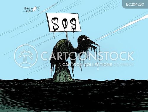 Oil Spill Aftermath Cartoons and Comics - funny pictures from CartoonStock