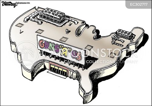 Unserialized Guns Cartoons and Comics - funny pictures from CartoonStock