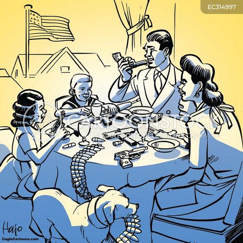 Guns And Butter Cartoons and Comics - funny pictures from CartoonStock