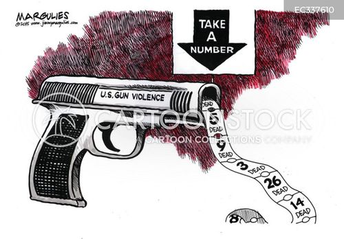Gun Violence In Us Cartoons and Comics - funny pictures from CartoonStock