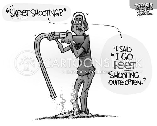 Firearms Safety Cartoons and Comics - funny pictures from CartoonStock