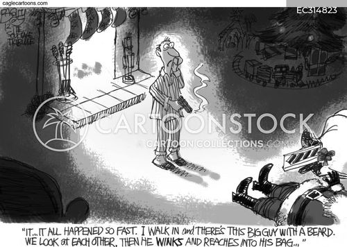 Santa's Arsenal Cartoons and Comics - funny pictures from CartoonStock