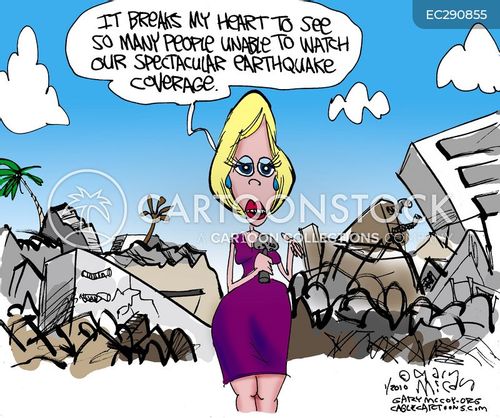 Earthquake Coverage Cartoons and Comics - funny pictures from CartoonStock