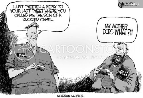 Social Media Warfare Cartoons and Comics - funny pictures from CartoonStock