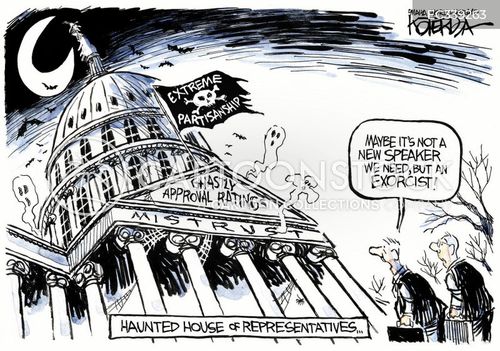 Haunted Government Cartoons and Comics - funny pictures from CartoonStock