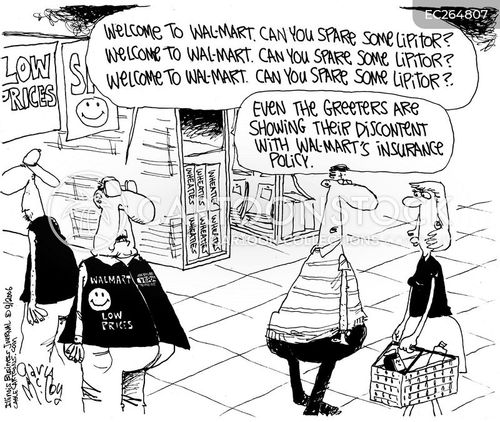 Walmart Case Cartoons and Comics - funny pictures from CartoonStock