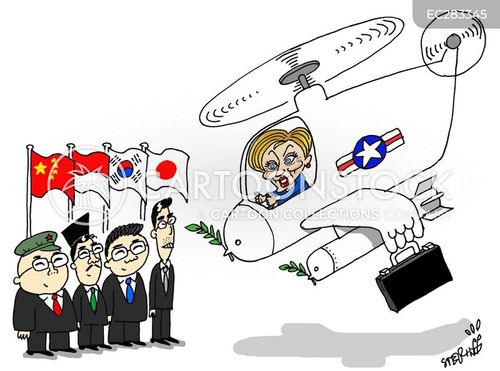 Pivot Toward Asia Cartoons and Comics - funny pictures from CartoonStock