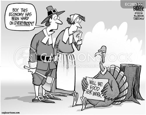 Thanksgiving Economy Cartoons and Comics - funny pictures from CartoonStock