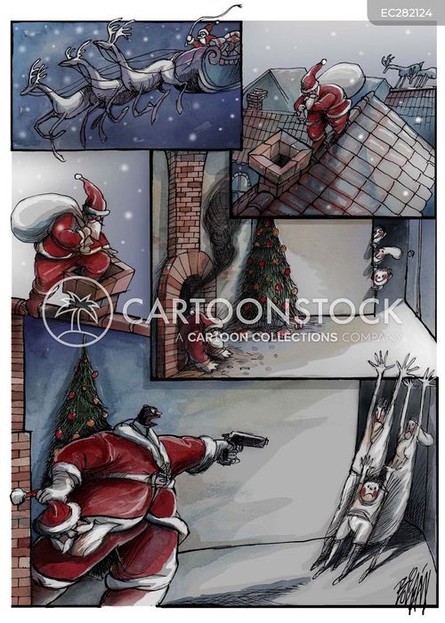 Dark Santa Cartoons and Comics - funny pictures from CartoonStock