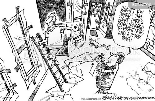 Security Precautions Cartoons and Comics - funny pictures from CartoonStock