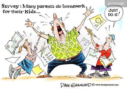 Child Doing Homework Cartoon
