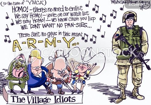 Gays In The Army Cartoons and Comics - funny pictures from CartoonStock