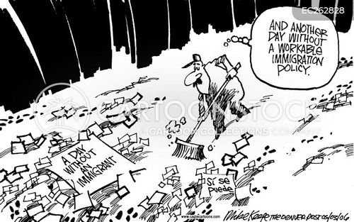 Immigrant Laborers Cartoons and Comics - funny pictures from CartoonStock