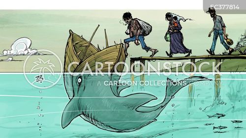 Immigrant Boat Cartoons and Comics - funny pictures from CartoonStock