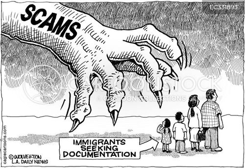 Immigration Scams Cartoons and Comics - funny pictures from CartoonStock