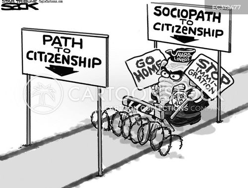 Immigration Pathway Cartoons and Comics - funny pictures from CartoonStock