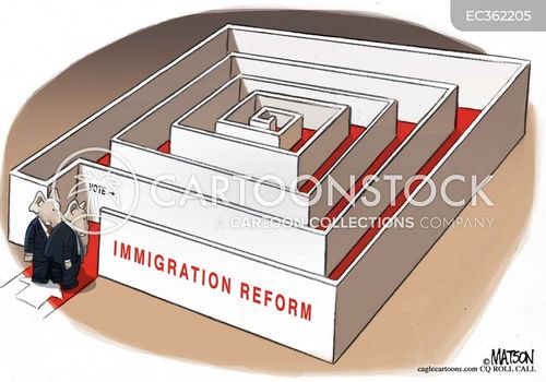 Muzzle Immigration Cartoons and Comics - funny pictures from CartoonStock